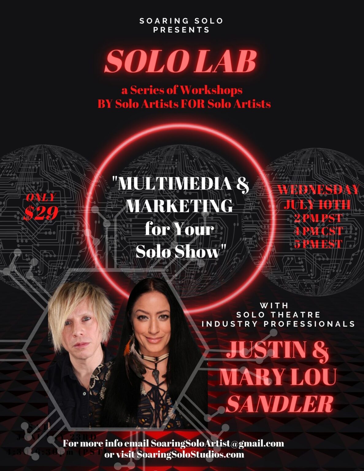 Soaring Solo Presents SOLO LAB: Multimedia & Marketing for Your Solo Show - Soaring Solo Studios